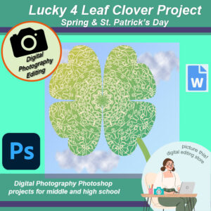 Lucky 4 Leaf Clover Project Photoshop, Graphics, Mandala, St Patrick's ...
