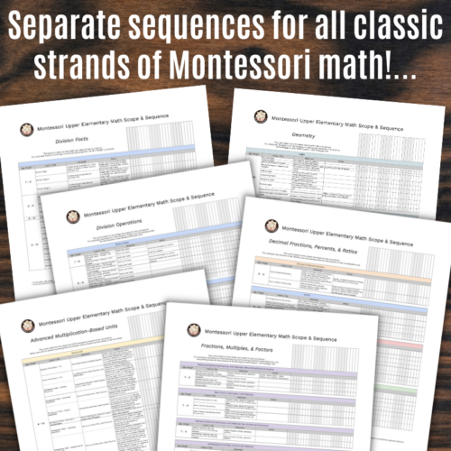 Montessori Math Scope and Sequence Curriculum for Upper Elementary ...