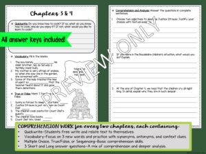 The Bad Beginning Novel Study Unit | Comprehension and Vocabulary with ...