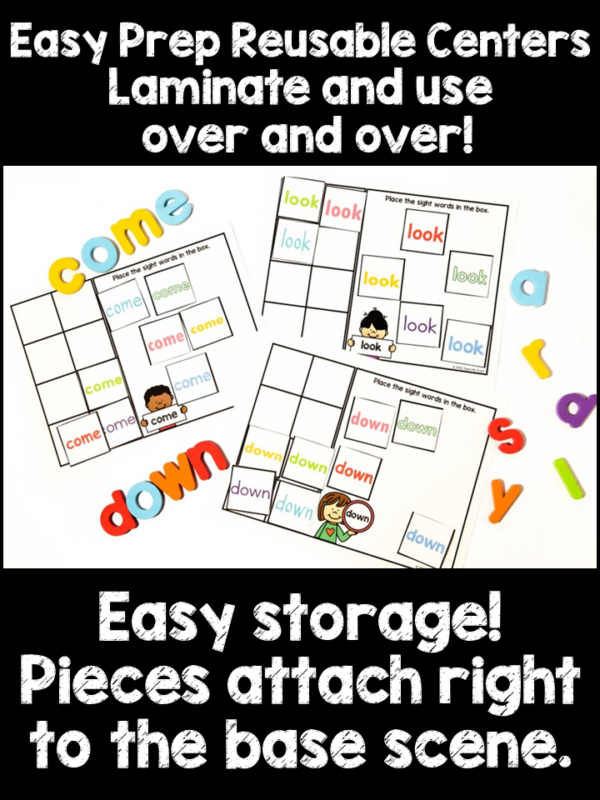 Errorless Pre Primer and Primer Sight Words Centers and Worksheets ...