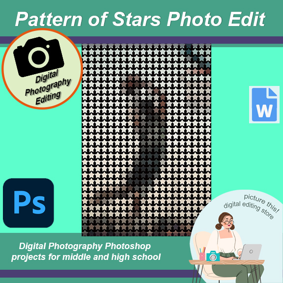 Pattern of Colorful Stars- Photoshop Digital Photography edit Sub high ...