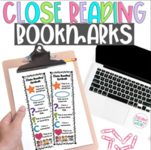 Close Reading Symbols Bookmarks, ANY Book, Winter | Made By Teachers