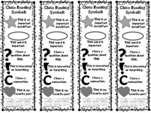 Close Reading Symbols Bookmarks, ANY Book, Winter | Made By Teachers