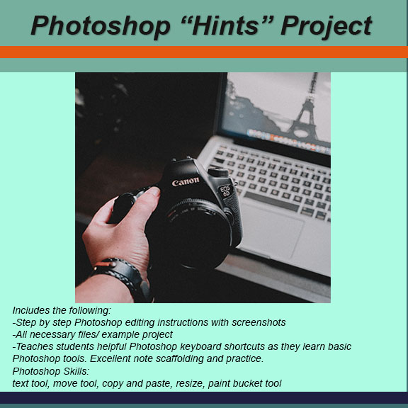 Photoshop "Hints" Project Photography Basic Tools Scaffold Learning ...
