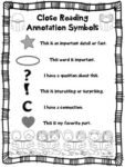 Close Reading Symbols Poster Anchor Chart, ANY Topic, Winter | Made By ...
