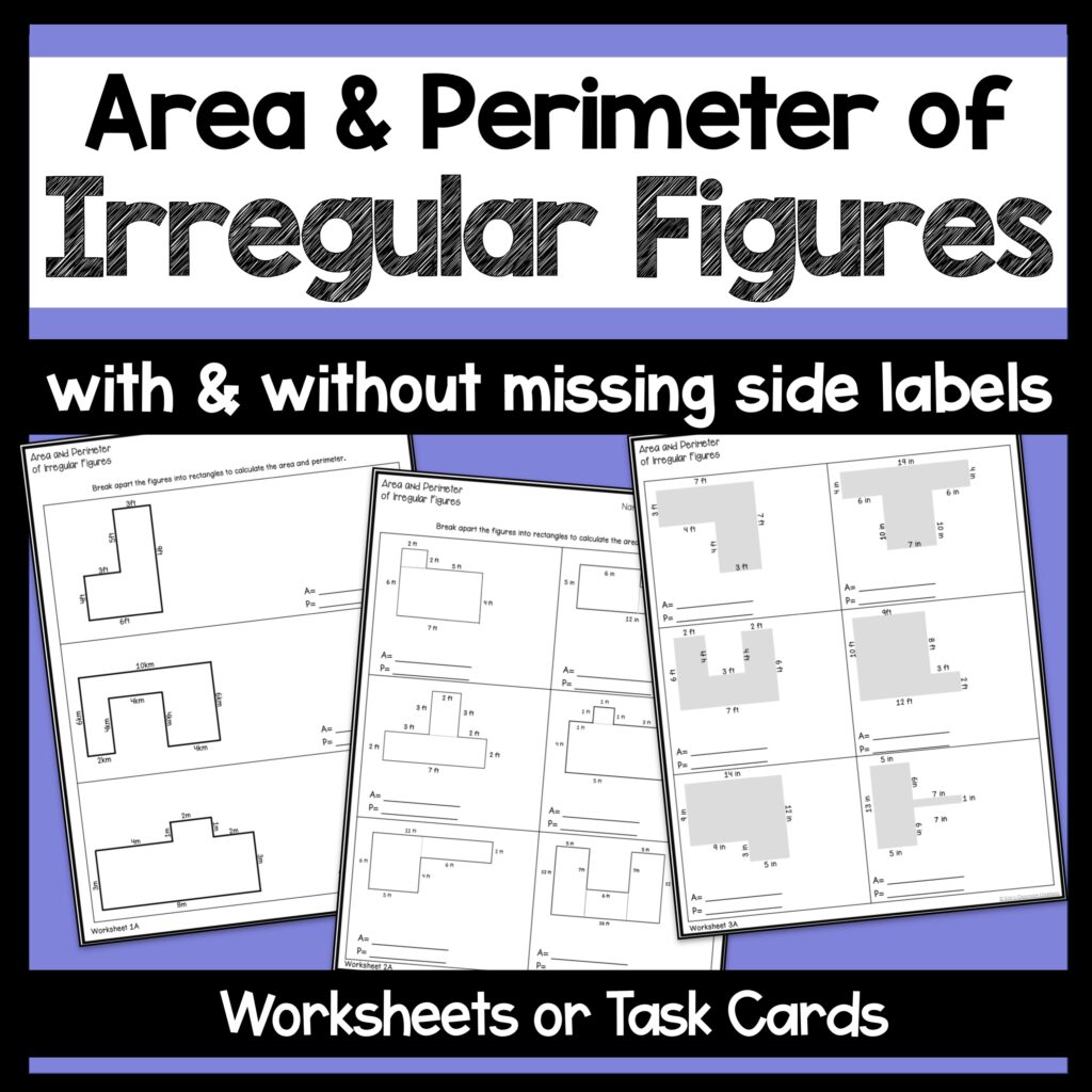 Area and Perimeter of Irregular Figures Worksheets | Made By Teachers