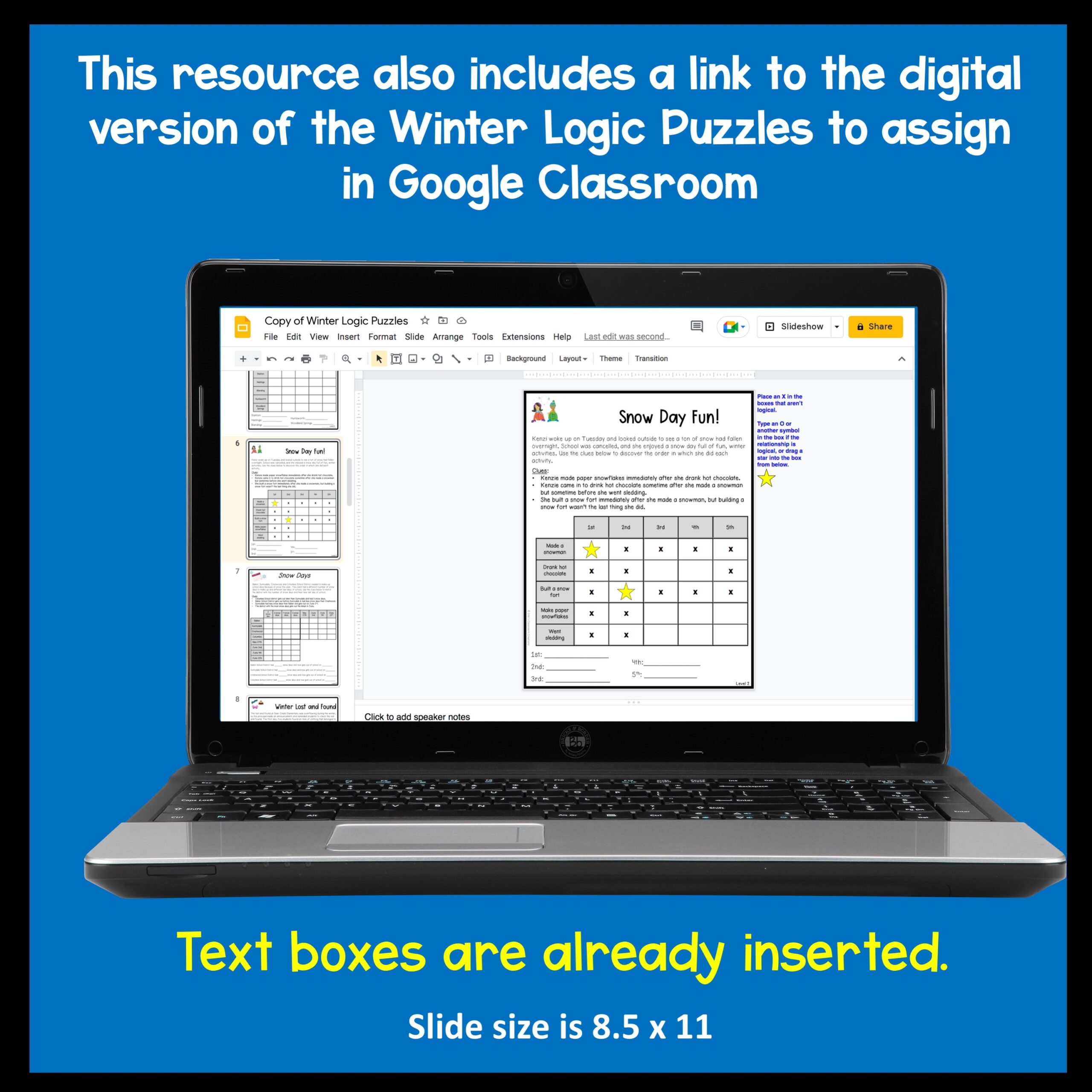 Winter Logic Puzzles | Made By Teachers