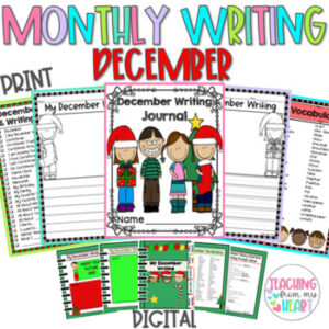 December Monthly Writing Journal Prompts Google Slides, Christmas ...