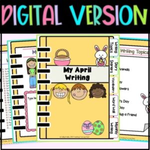 DIGITAL & Print April Monthly Writing, Journal Writing, Spring Writing ...
