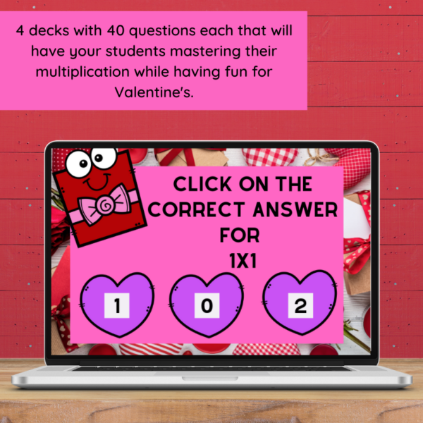 Valentine's Day Multiplication Drills Times Table Practice for 1s -12s ...