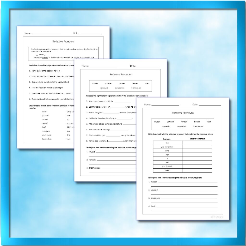 Grammar BUNDLE - Grade 3 - 106 worksheets - Nouns Verbs Adjectives ...