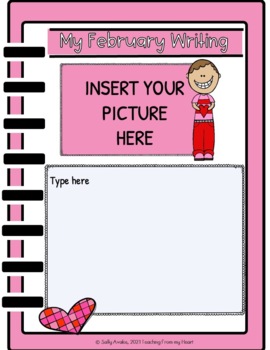 February Monthly Writing Journal Prompts Google Slides, Valentine's Day ...