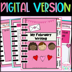 February Monthly Writing Journal Prompts Google Slides, Valentine's Day ...