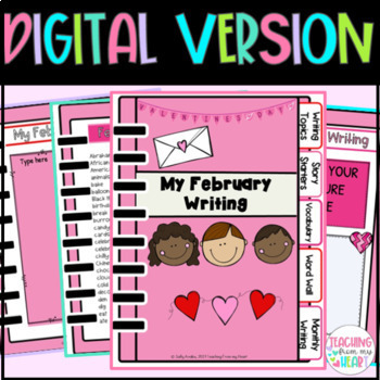 February Monthly Writing Journal Prompts Google Slides, Valentine's Day ...