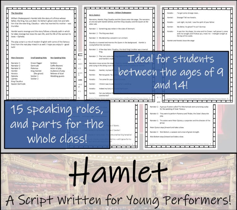 Hamlet | A Play Script for Young Performers | Made By Teachers