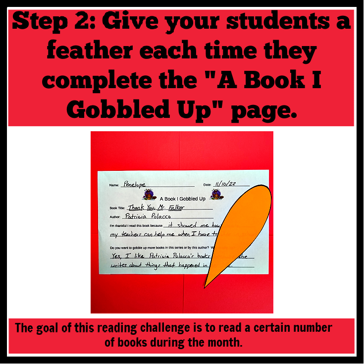 November Turkey Reading Challenge for Thanksgiving | Made By Teachers