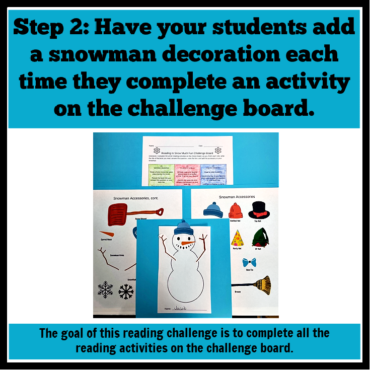 December Snowman Decorating Reading Challenge to Improve Comprehension ...