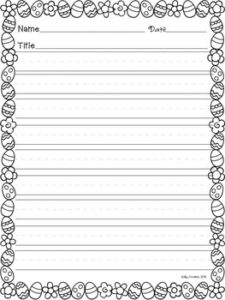 Easter Spring Writing Paper in Color & BW, FREE | Made By Teachers