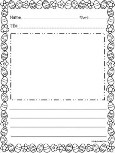 Easter Spring Writing Paper in Color & BW, FREE | Made By Teachers