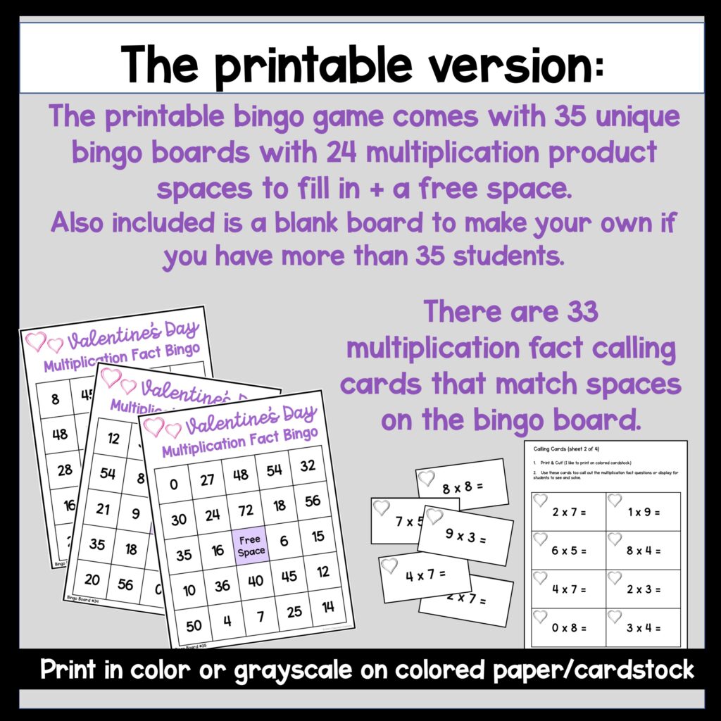 Multiplication Fact Valentine's Day Bingo | Made By Teachers