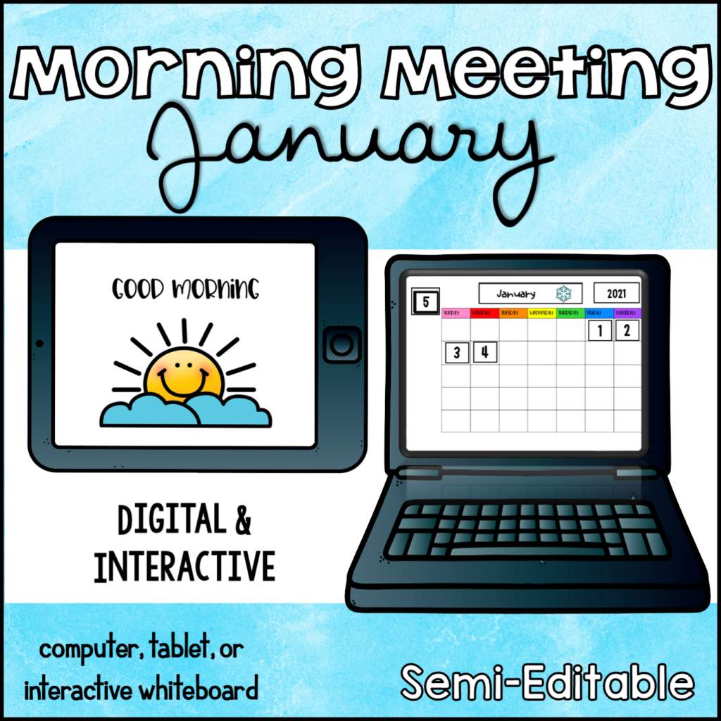 Digital and Interactive Morning Meeting/Circle Time/Calendar for ...