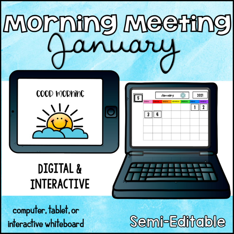 Digital and Interactive Morning Meeting/Circle Time/Calendar for ...