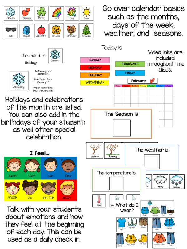 Digital and Interactive Morning Meeting/Circle Time/Calendar for ...