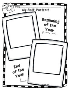 First Day of School Self-Portrait for Beginning of the Year/Back to ...