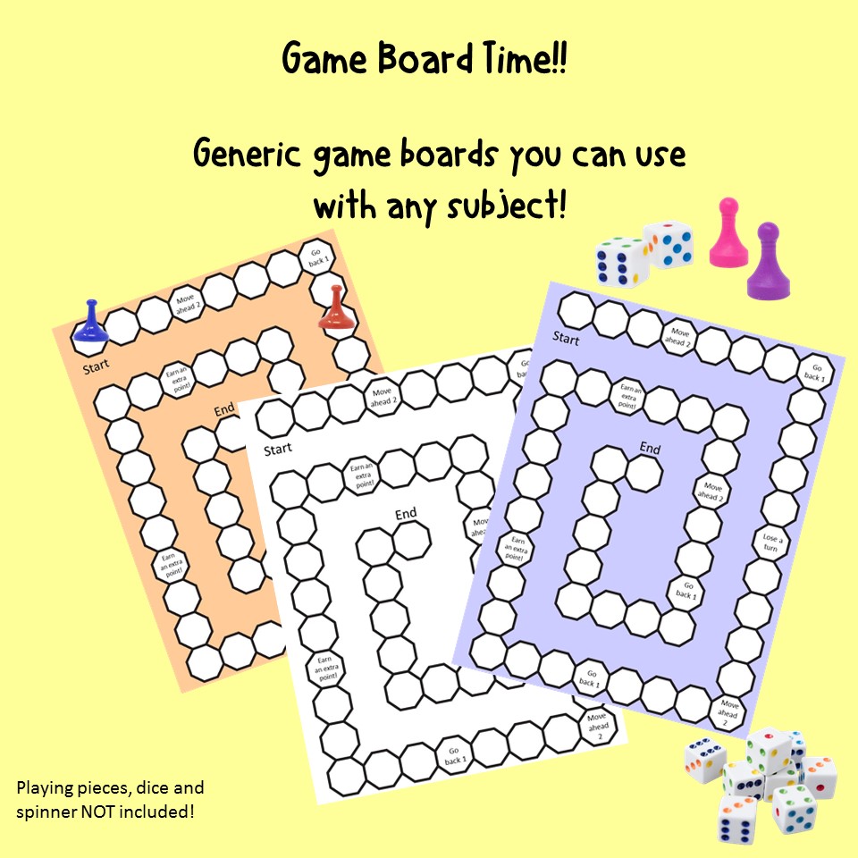 Generic Game Boards-Use with any subject | Made By Teachers