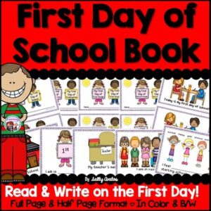 First Day of School Back to School Book and Writing Portfolio ...