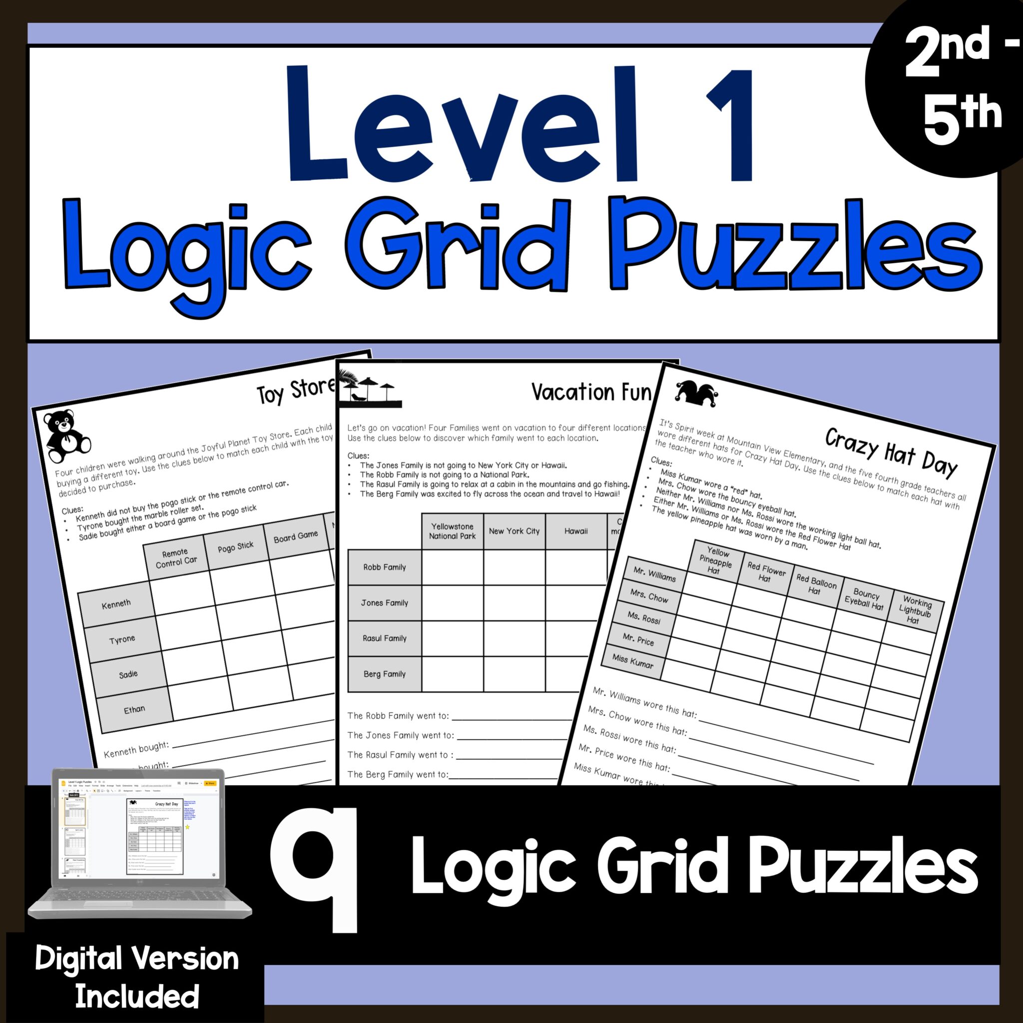 Level 1 Logic Puzzles | Made By Teachers