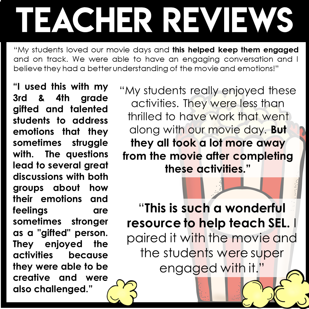 Movie Guide | Inside Out Movie Activities | Social Emotional Learning ...