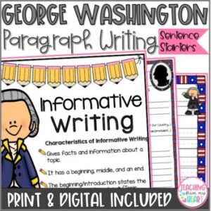 George Washington Informational Paragraph Writing Sentence Starters ...