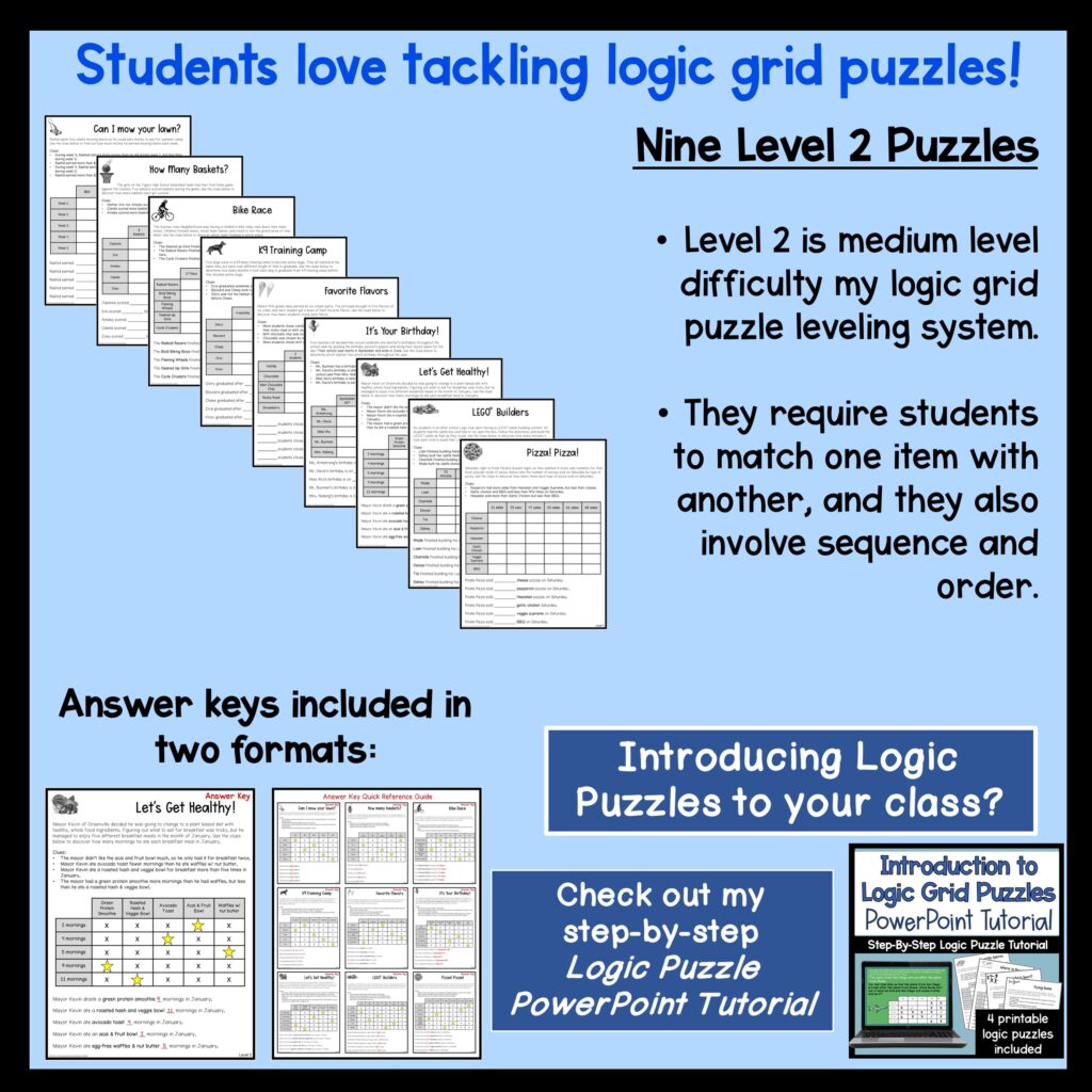 Level 2 Logic Puzzles | Made By Teachers
