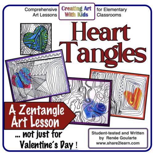 Valentines Day Zentangle Drawing Art Lesson - Made By Teachers