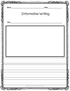 Informative Writing Paragraph Sentence Starters Unit Informational ...