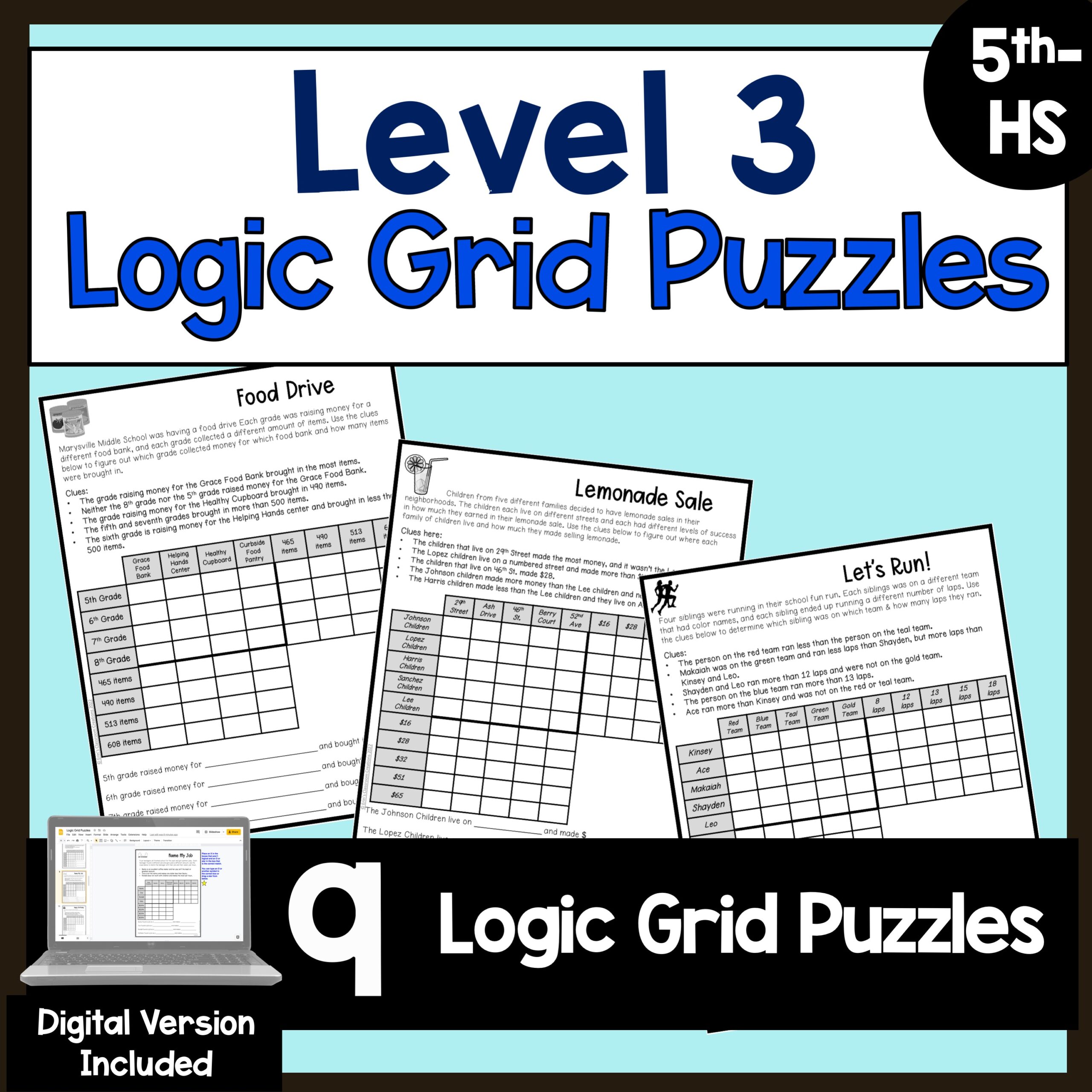Level 3 Logic Puzzles Made By Teachers