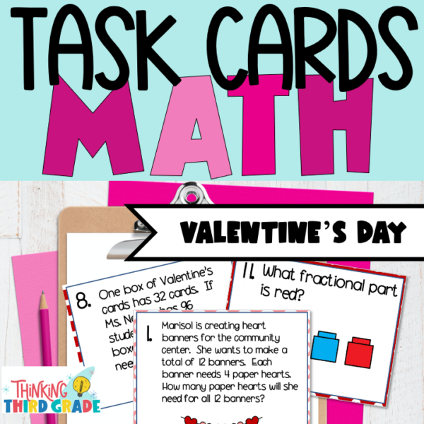 Valentine's Math Task Cards | Centers | Printables | Made By Teachers