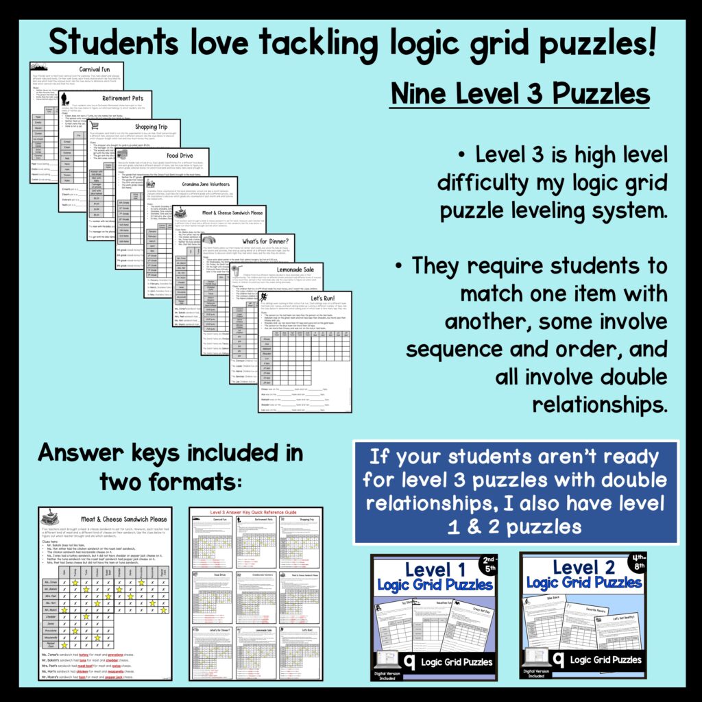 Level 3 Logic Puzzles | Made By Teachers