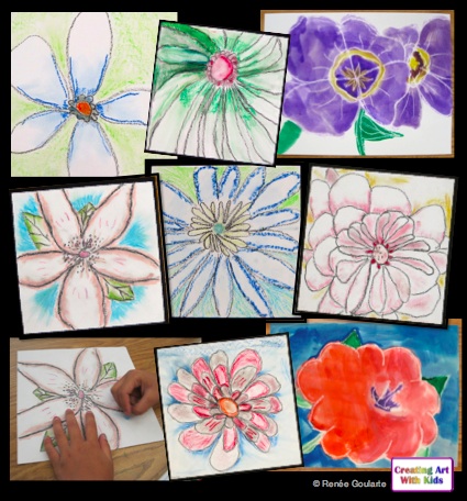 Art Lesson Flowers Georgia O'Keeffe Art Activity | Made By Teachers
