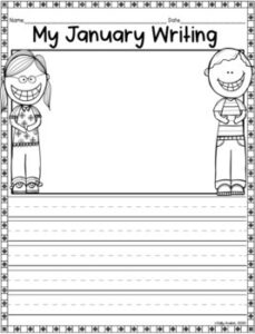 January Monthly Writing Journal Prompts Unit New Year 2023 Writing ...