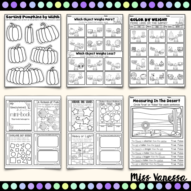 Kindergarten Measurement Worksheets And Printables | Made By Teachers