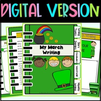 March Monthly Writing, Journal Prompts Google Slides, St. Patrick's Day ...