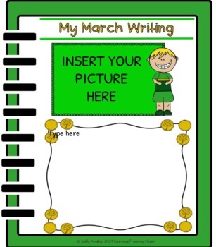 March Monthly Writing, Journal Prompts Google Slides, St. Patrick's Day ...