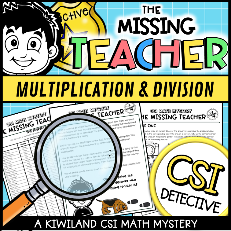 Multiplication and Division CSI Detective Math Mystery The Missing ...