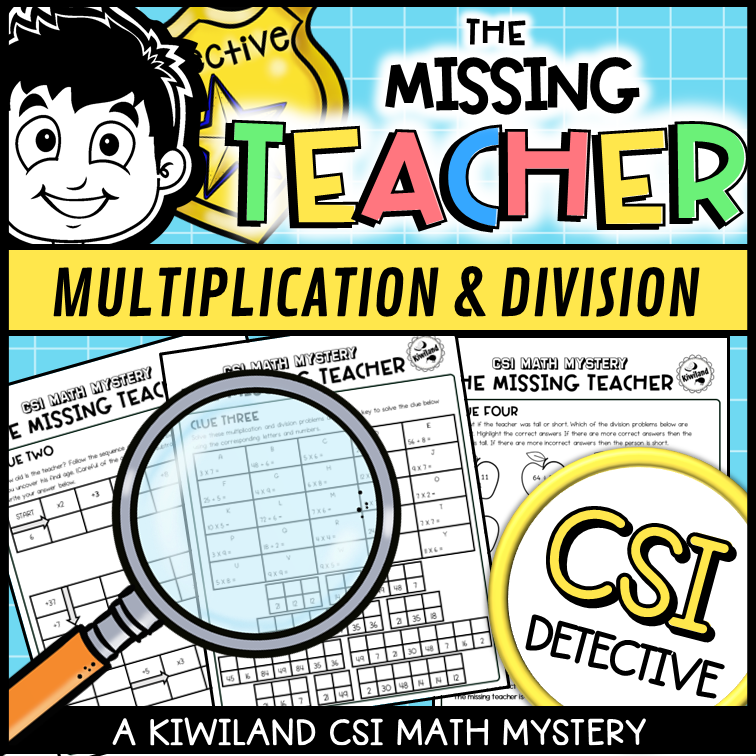 Multiplication and Division CSI Detective Math Mystery The Missing ...