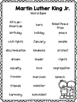 Martin Luther King Jr. Paragraph Writing Black History Month Sentence ...