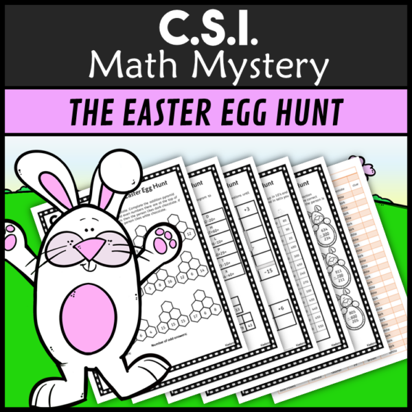 Easter Math Mystery with Addition and Subtraction Easter Egg Hunt CSI ...