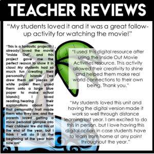 Social Emotional Project Based Learning | Inside Out Movie Activity ...