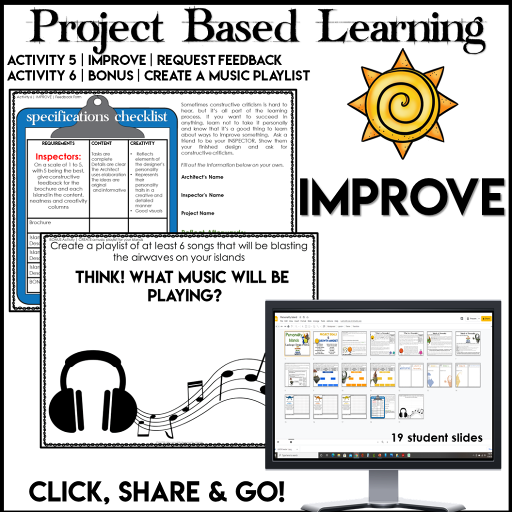 Inside Out Movie Guide and PBL Personality Islands Activity | Made By ...